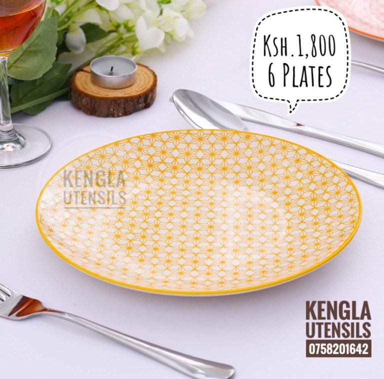 Yellow ceramic plates. – Kengla Utensils